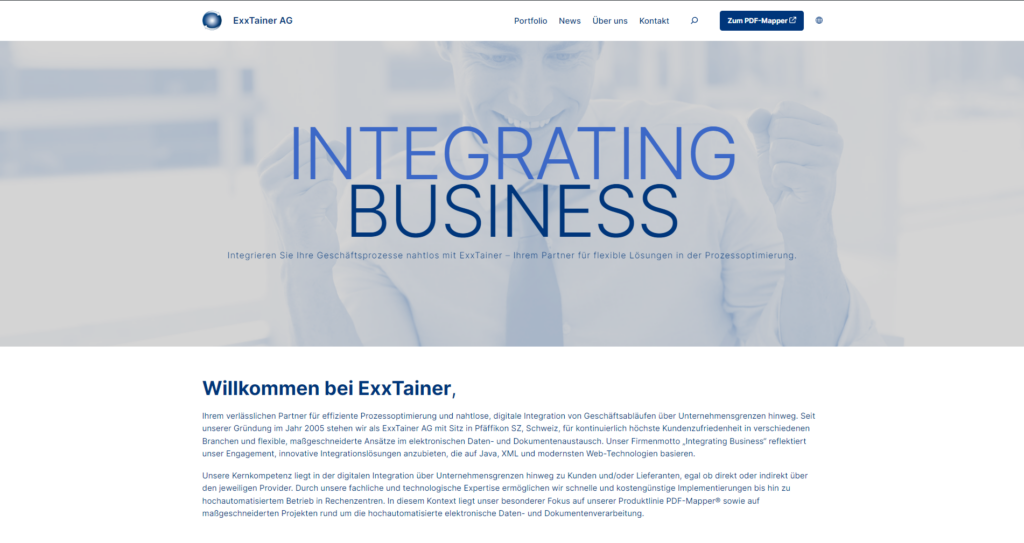 ExxTainer AG Webseite in neuem Gewand – ExxTainer AG
